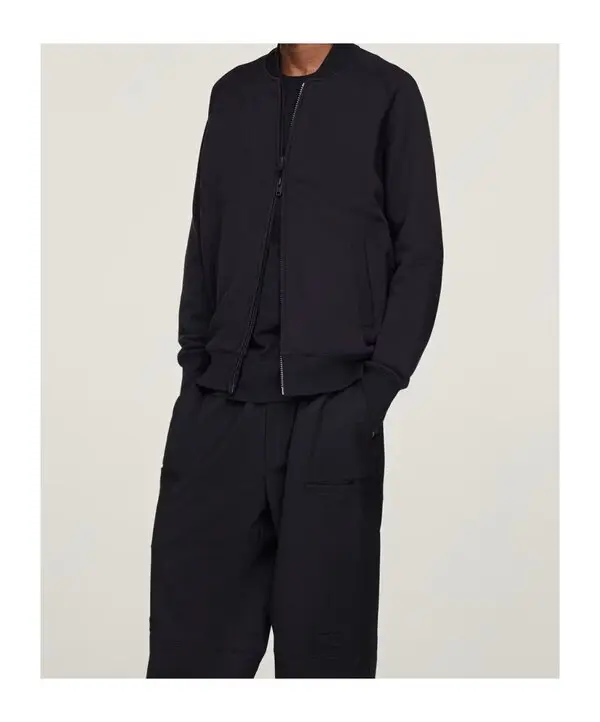 Y3 Zip-front Ribbed Cuff Sweatshirt - Black