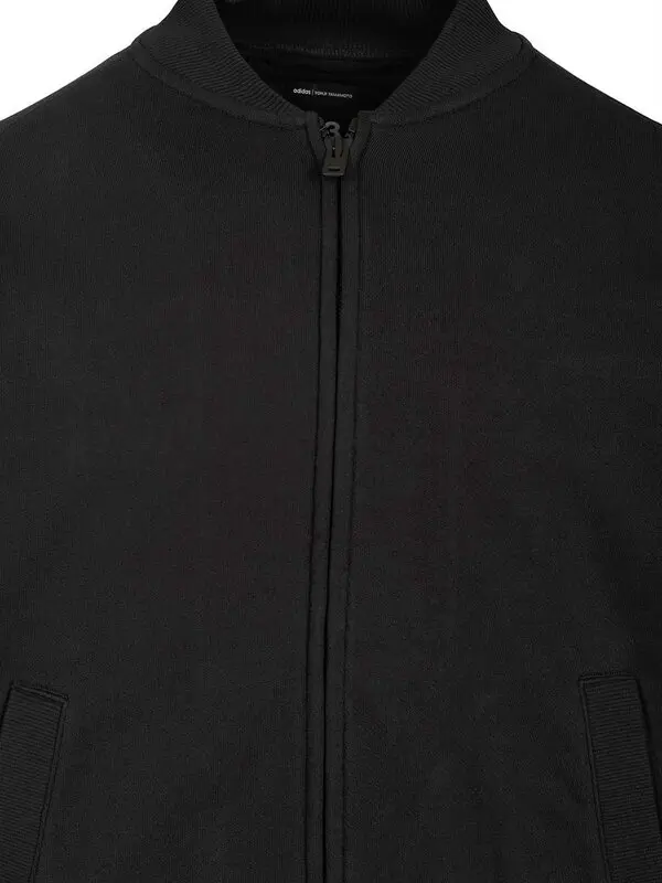 Y3 Zip-front Ribbed Cuff Sweatshirt - Black