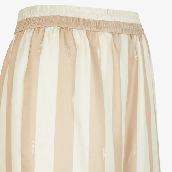 Fendi Striped Wide-leg Pants - Beige