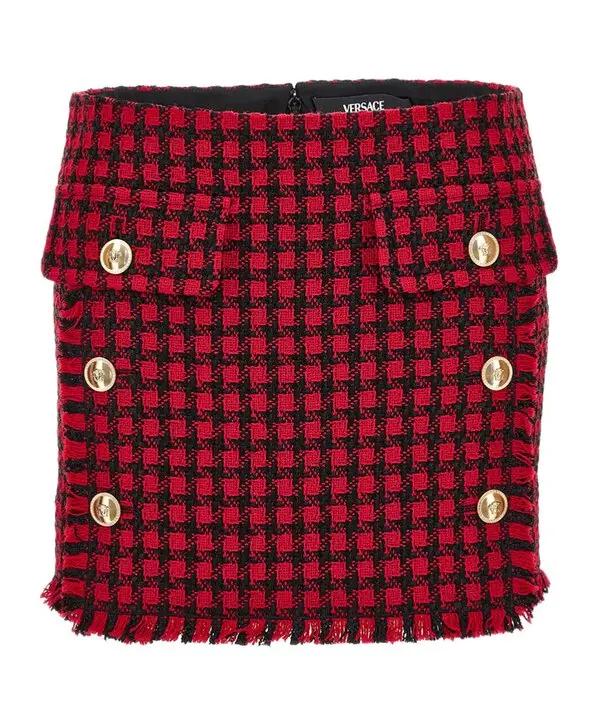 Versace Checked Mini Skirt