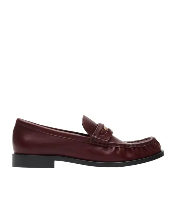 Burberry Cadet Loafers With Ruched Detail - Red
