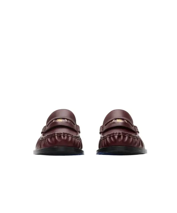 Burberry Cadet Loafers With Ruched Detail - Red