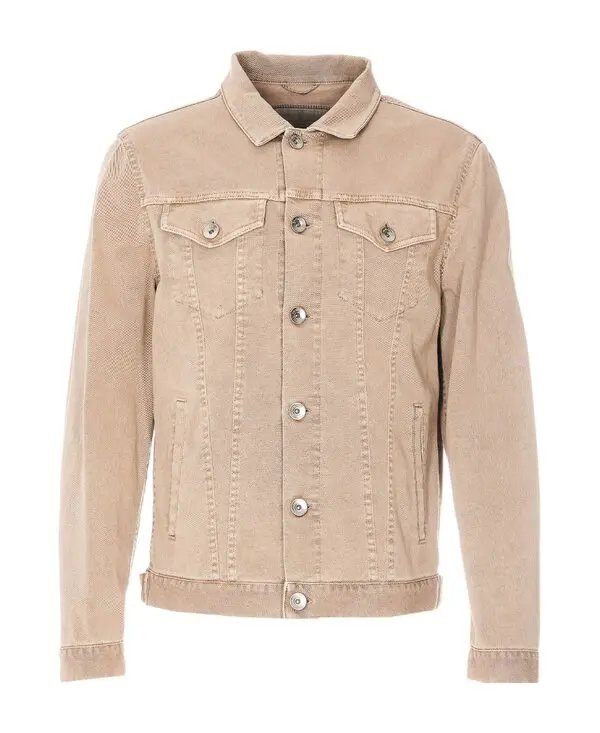 Brunello Cucinelli Logo Denim Jacket - Nude