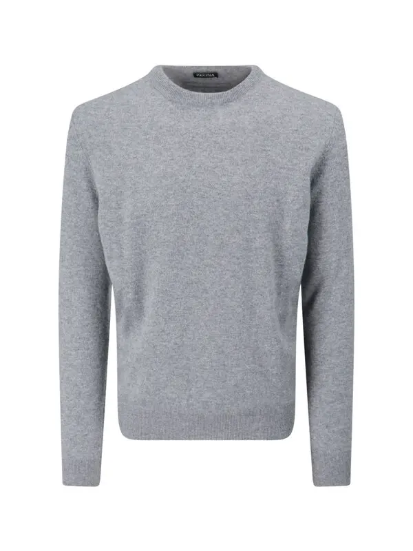 Zegna Crewneck Ribbed Jumper - Grey