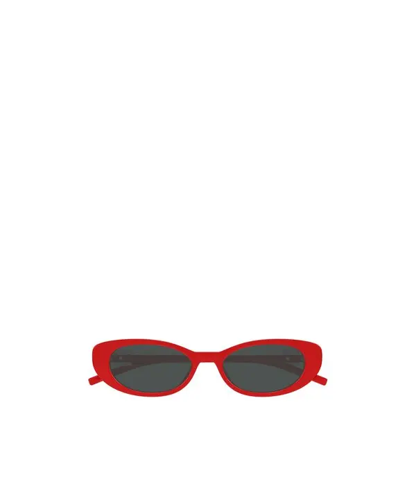 Gucci Oval Frame Sunglasses - Red