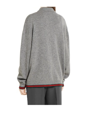 Gucci Cardigan With Pointed Collar And Ribbed Hem