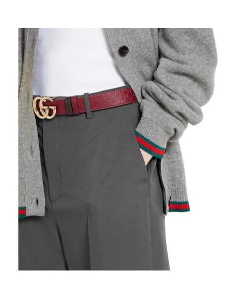 Gucci Cardigan With Pointed Collar And Ribbed Hem