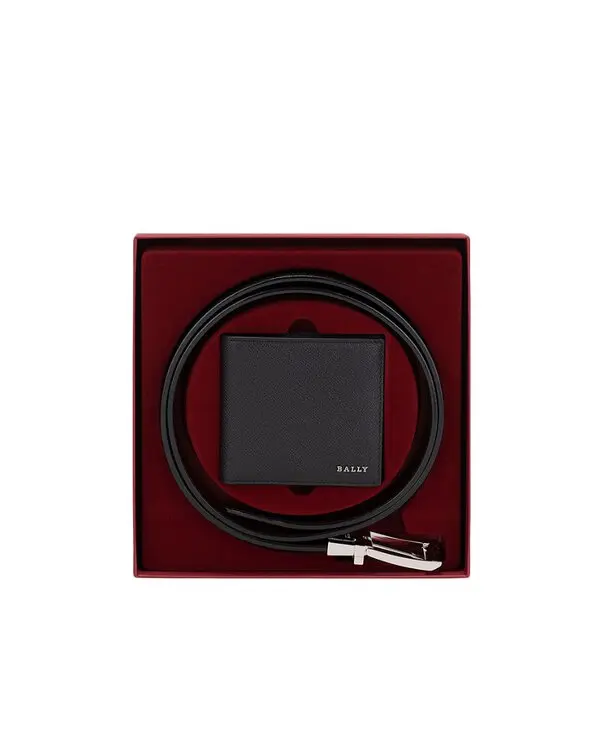 Bally Logo Wallet And Belt Set