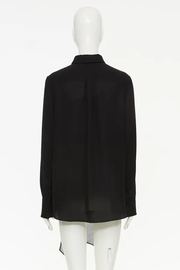 Valentino Garavani Pussy-bow Long-sleeved Shirt - Black