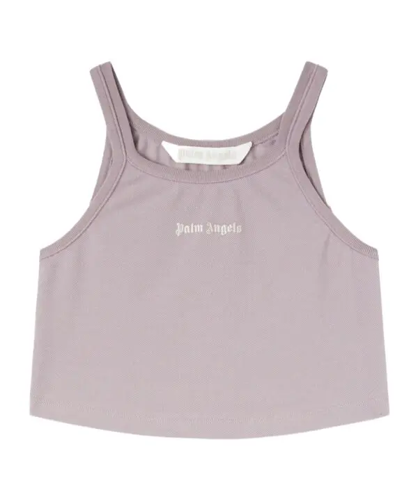 Palm Angels Logo-print Cropped Tank Top