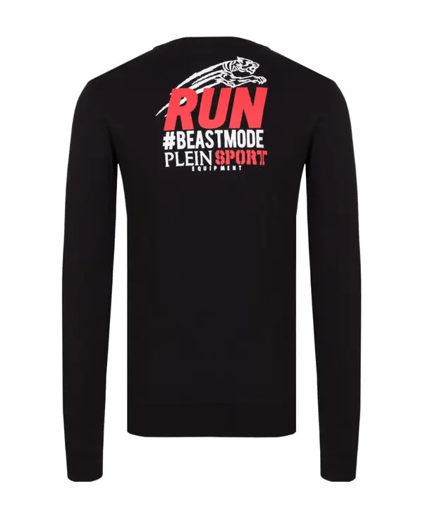 PLEIN SPORT Tiger Graphic Long Sleeve Sweater