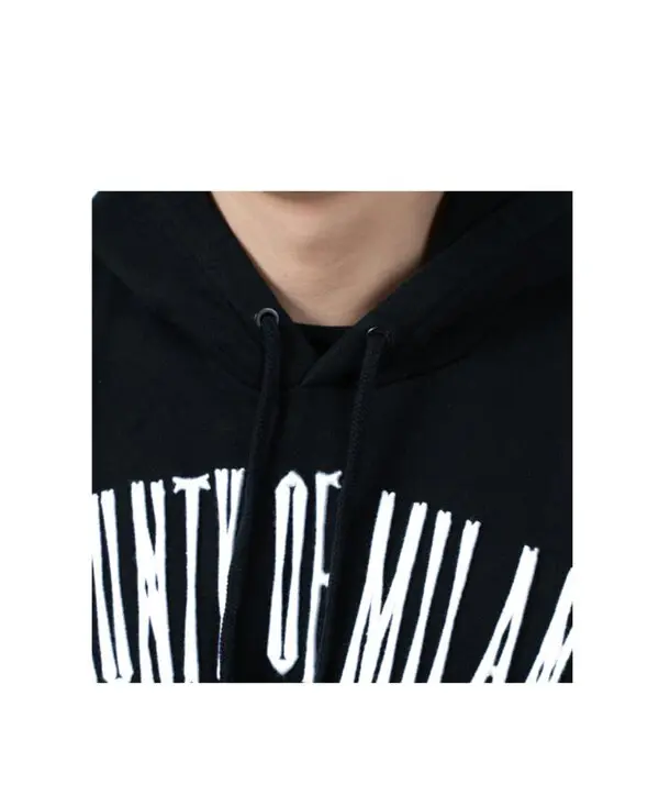 MARCELO BURLON COUNTY OF MILAN Logo Printed Hooded Sweater - Black