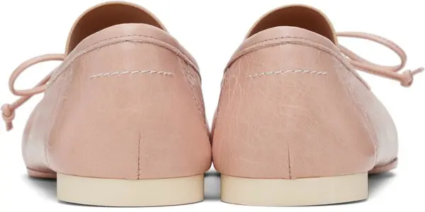 MAISON MARGIELA Square Toe Bow Ballet Flats