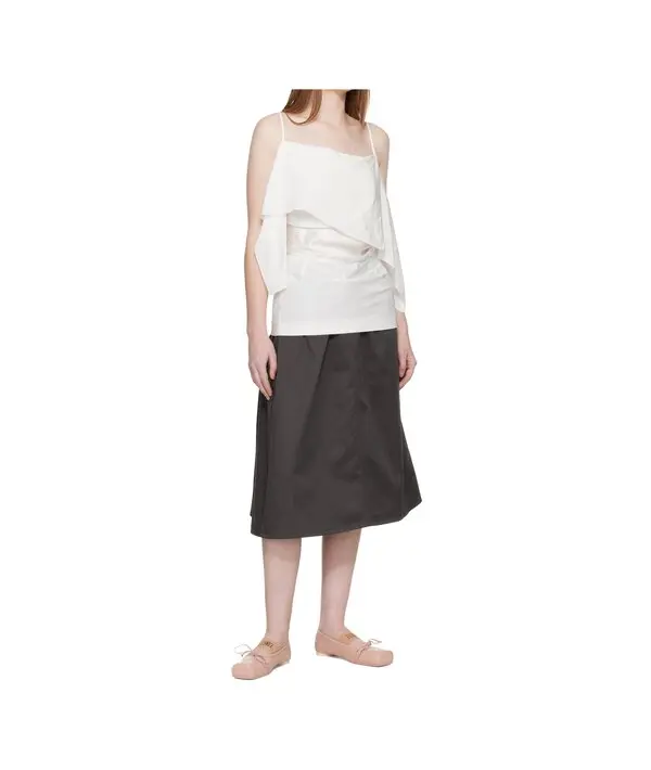 MAISON MARGIELA Square Toe Bow Ballet Flats