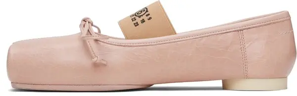 MAISON MARGIELA Square Toe Bow Ballet Flats
