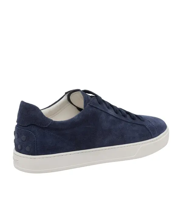 TOD'S Suede Lace-up Low-top Sneakers - Blue