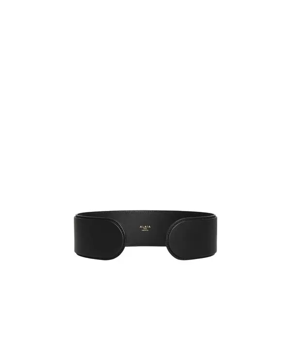 Alaïa Logo Stamp Large Flex Belt - Black