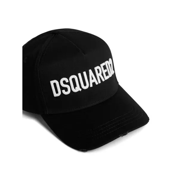 Dsquared2 Logo Embroidered Baseball Cap - Black