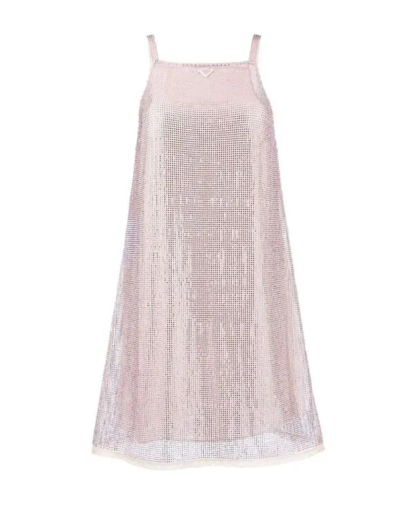 Prada Embellished Mesh Halter Dress