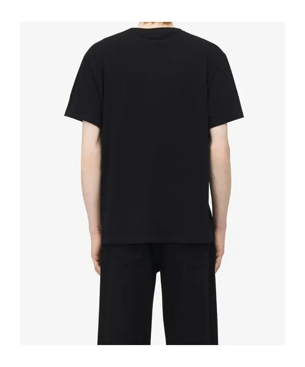 Alexander McQueen Flocked-logo Crewneck T-shirt - Black