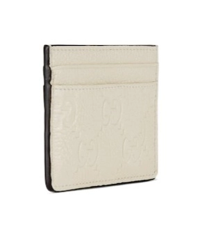 Gucci Gg Emblem Card Case - Ivory