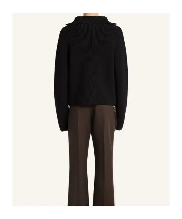 COURREGES Courrèges Half-zip Jumper With Logo Embroidery - Black