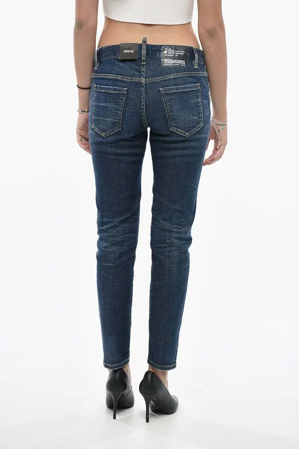 Dsquared2 Low Rise Skinny Fit Jeans - Blue