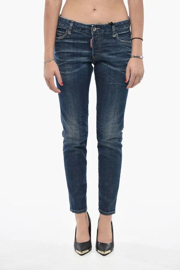 Dsquared2 Low Rise Skinny Fit Jeans - Blue
