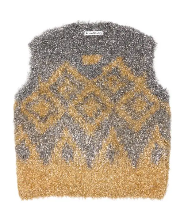 Acne Studios Geometric Pattern Vest - Gold/silver