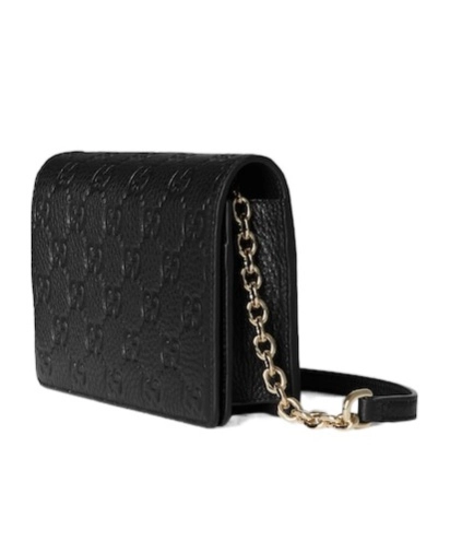 Gucci Chain Linked Gg Emblem Wallet