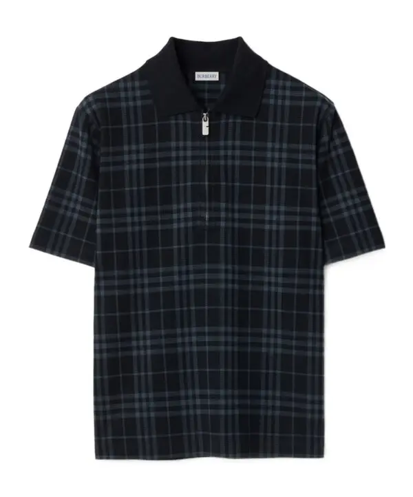 Burberry Checked Short Sleeved Polo Shirt