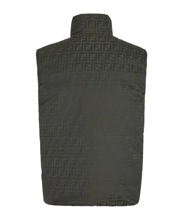 Fendi Ff Jacquard Reversible Puffer Gilet