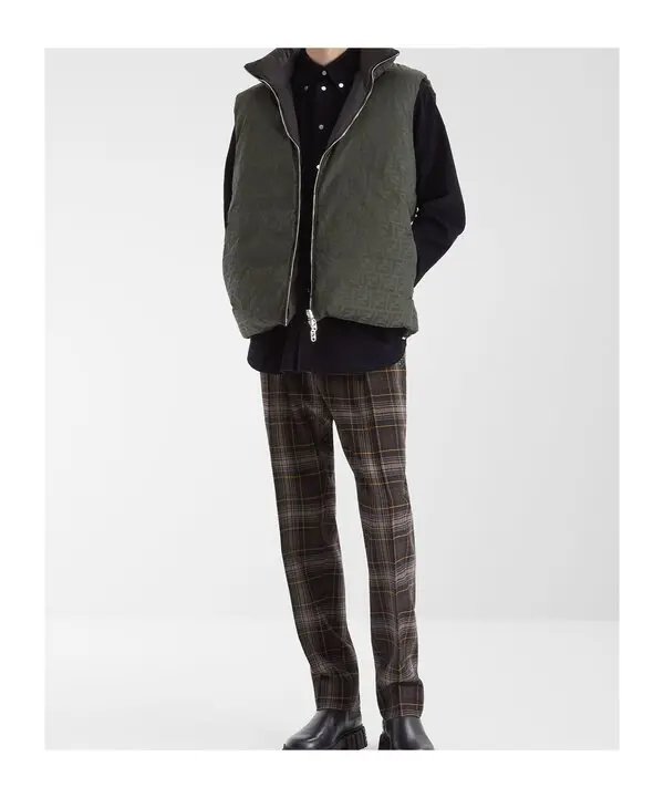 Fendi Ff Jacquard Reversible Puffer Gilet