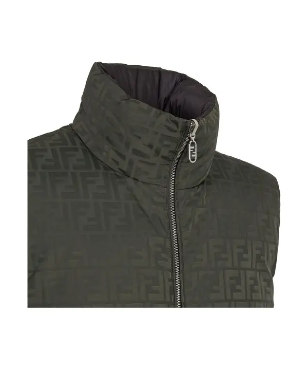 Fendi Ff Jacquard Reversible Puffer Gilet