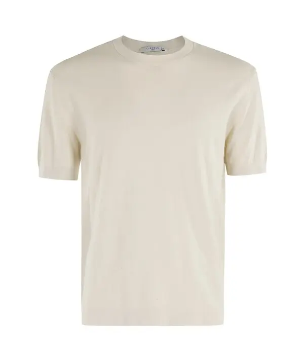 CIRCOLO 1901 Short-sleeved Knitted T-shirt - Ivory