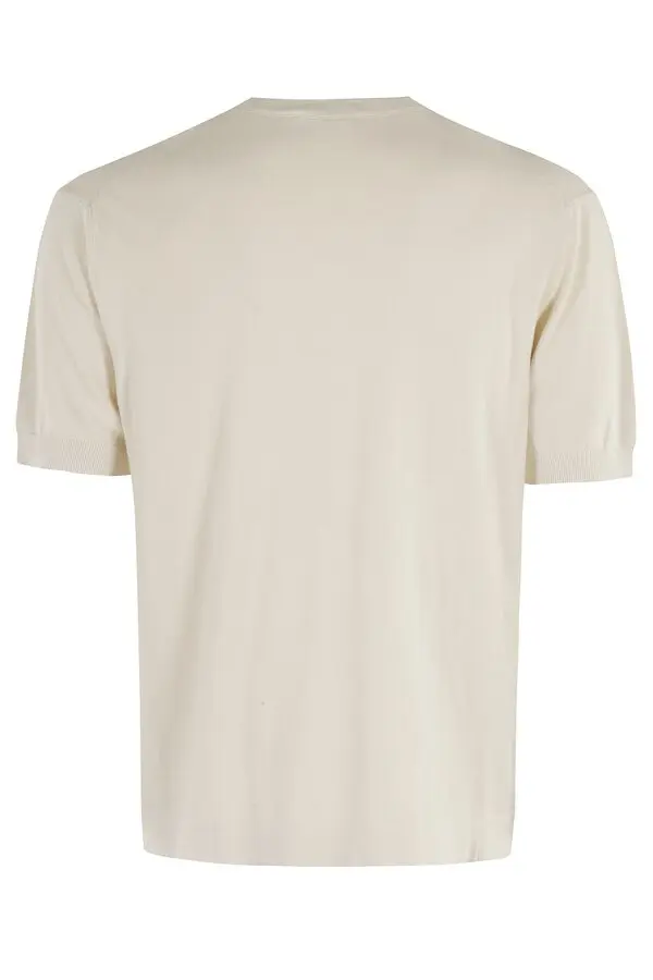 CIRCOLO 1901 Short-sleeved Knitted T-shirt - Ivory