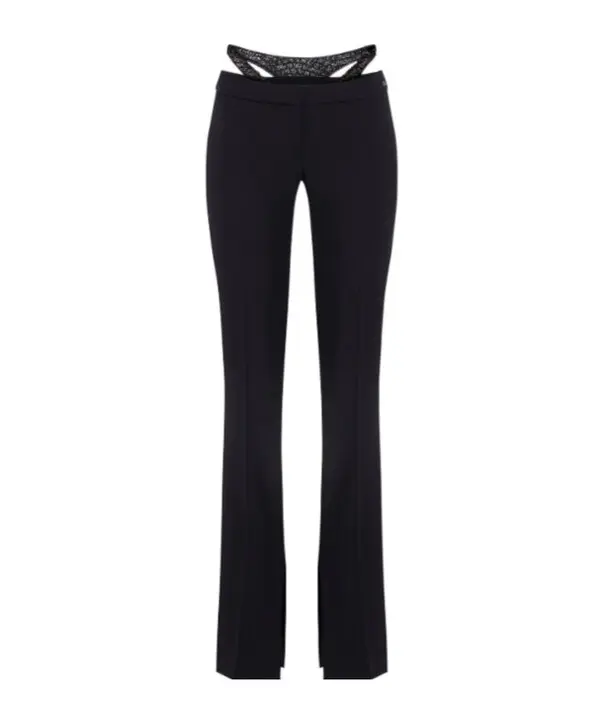 Elisabetta Franchi Embellished Trousers - Black