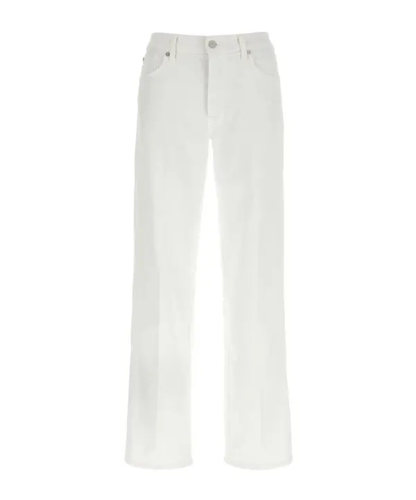 7 For All Mankind Logo Patch Straight-leg Jeans - White