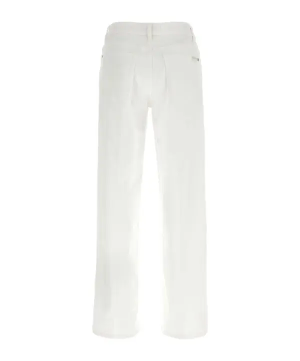 7 For All Mankind Logo Patch Straight-leg Jeans - White