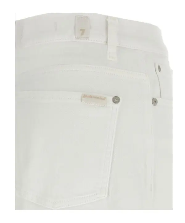 7 For All Mankind Logo Patch Straight-leg Jeans - White