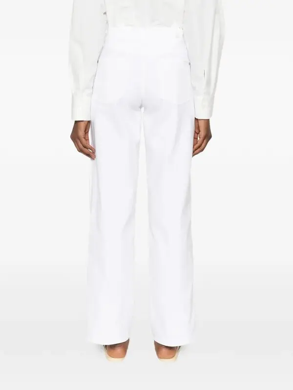 7 For All Mankind Logo Patch Straight-leg Jeans - White
