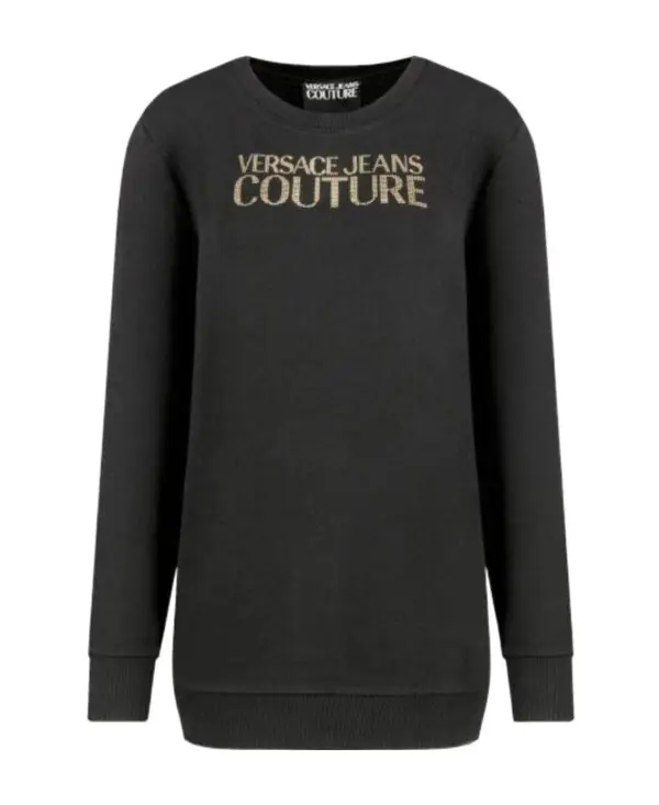 Versace Logo Embellished Crew Neck Sweater