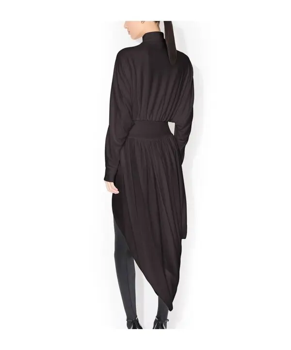 Alaïa Draped Matte Jersey Jacket - Black