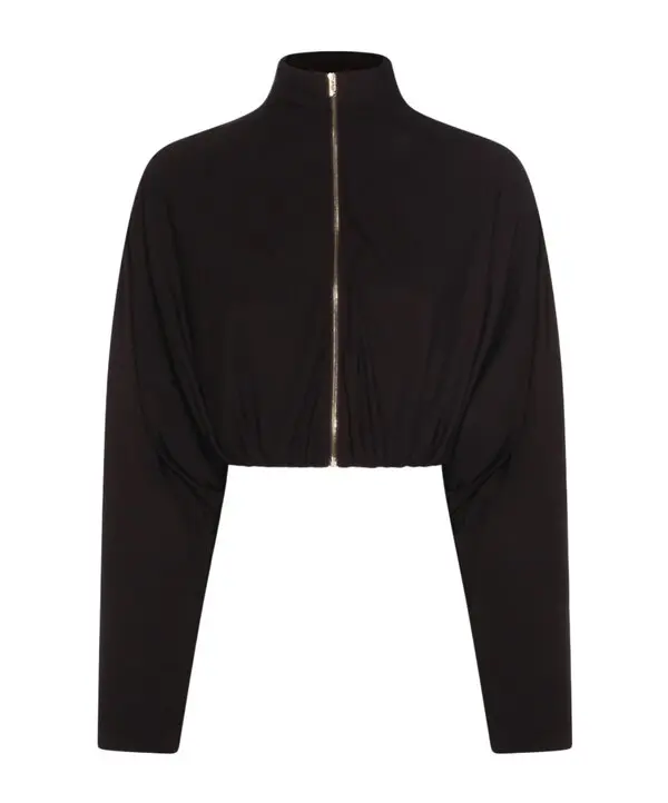 Alaïa Draped Matte Jersey Jacket - No