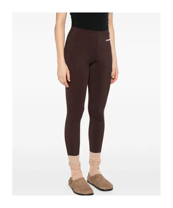 JIL SANDER Logo-embellished Leggings - Black