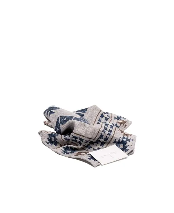 Brunello Cucinelli Navajo-pattern Print Scarf - Gray