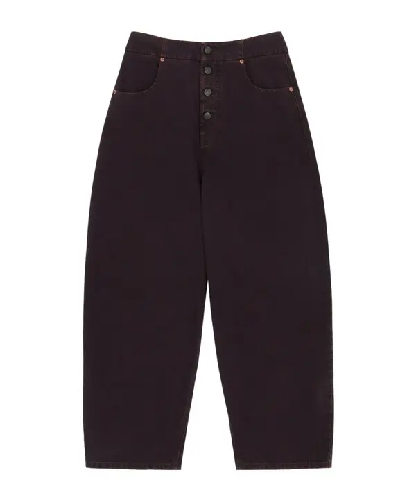 MAISON MARGIELA Barrel-leg Jeans - Bordeaux
