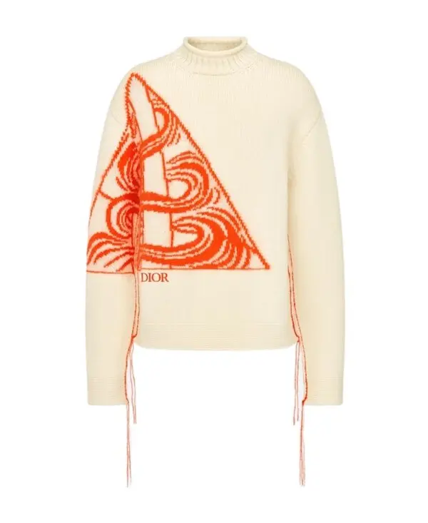 Dior Sweater With Asterodior Pattern - Nude