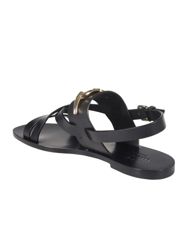 Valentino Garavani Logo Plaque Open Toe Sandals
