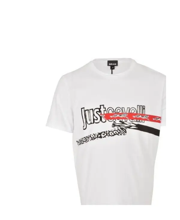 Just Cavalli Logo Short Sleeved T-shirt - White